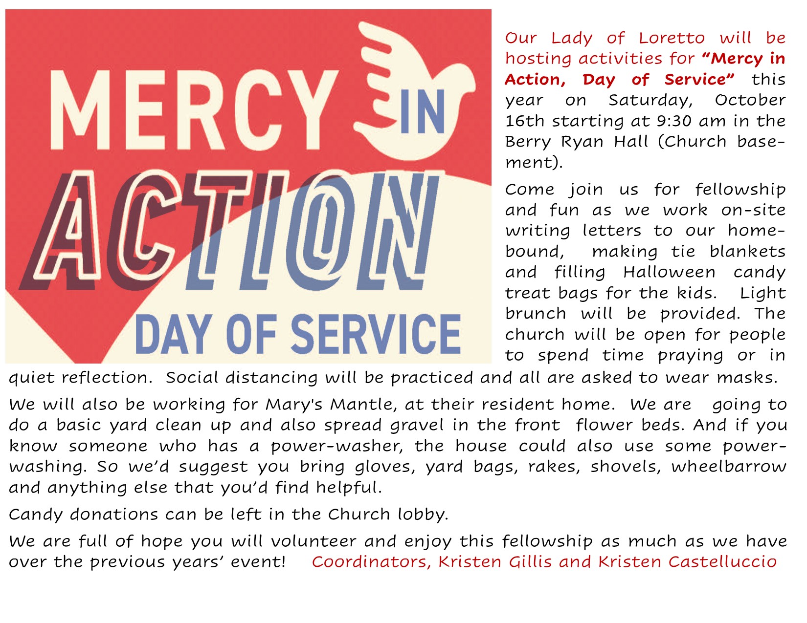 2021 Mercy In Action, Day of Service